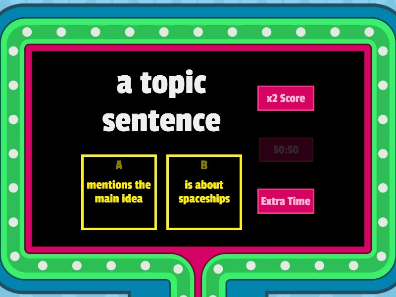 paragraph writing - Gameshow quiz