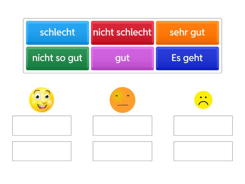 Wie geht es dir ? / Wie geht es Ihnen ? - Group sort