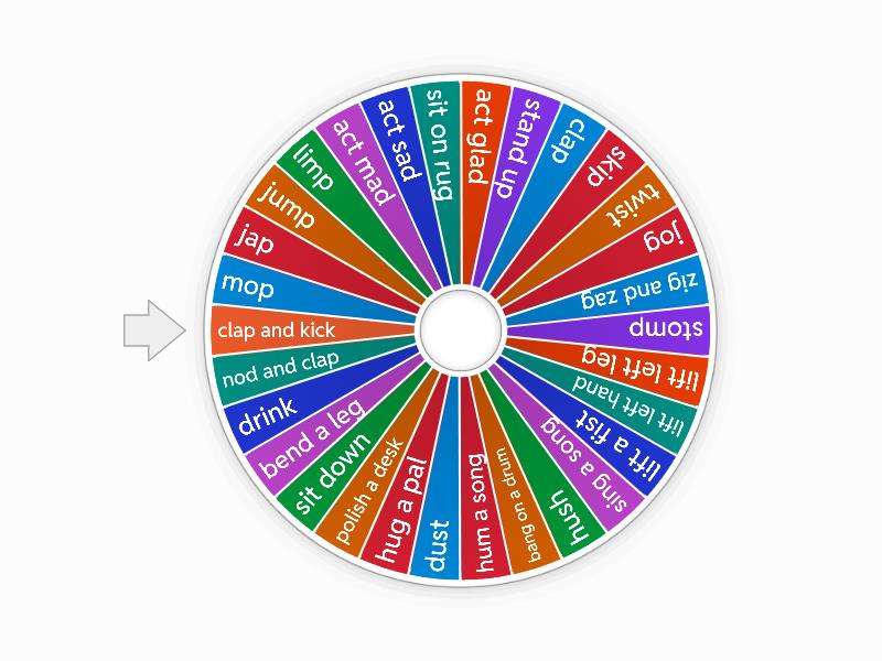 Skills 1 Wiggle cards - Spin the wheel