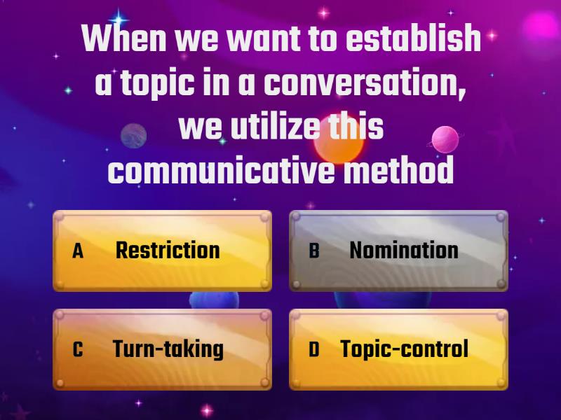 Communicative Strategy - Quiz