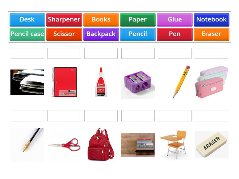 School supplies - Match up