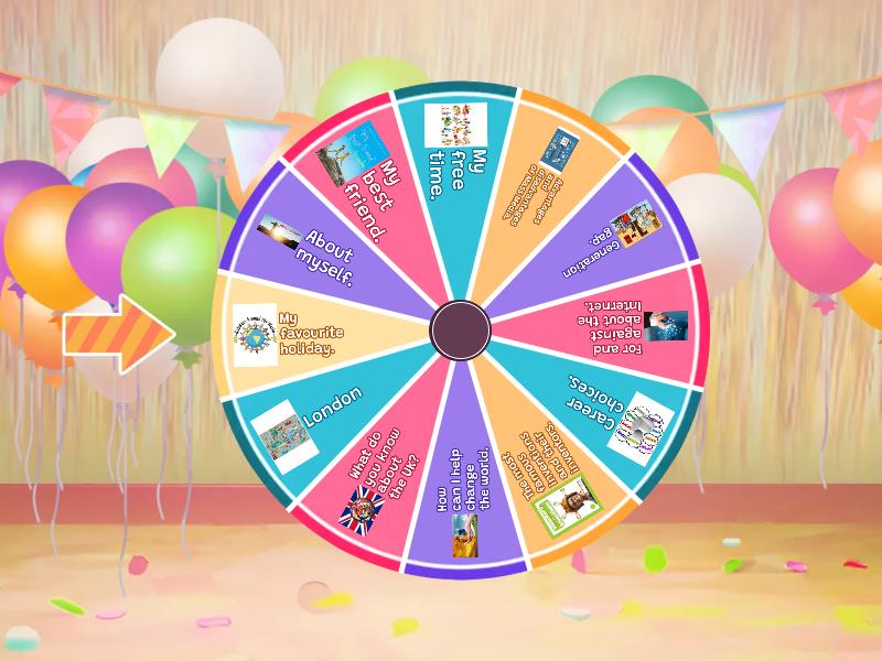 Speaking comprehension 9 grade. - Spin the wheel