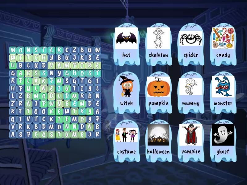 Halloween - Sopa de letras