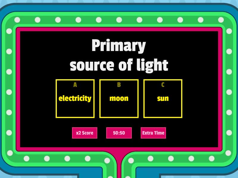 How light interacts with different materials - Gameshow quiz