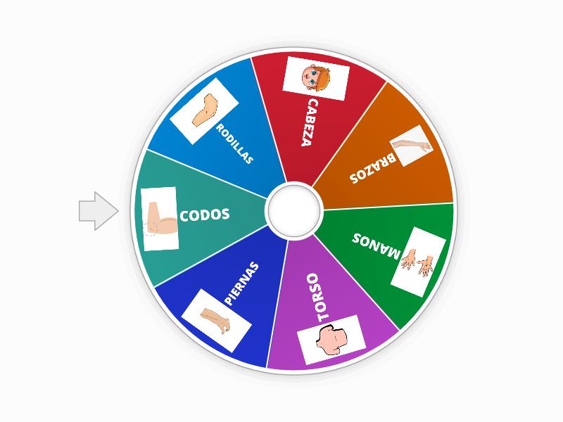 Vocabulario: Partes del cuerpo - Rueda aleatoria