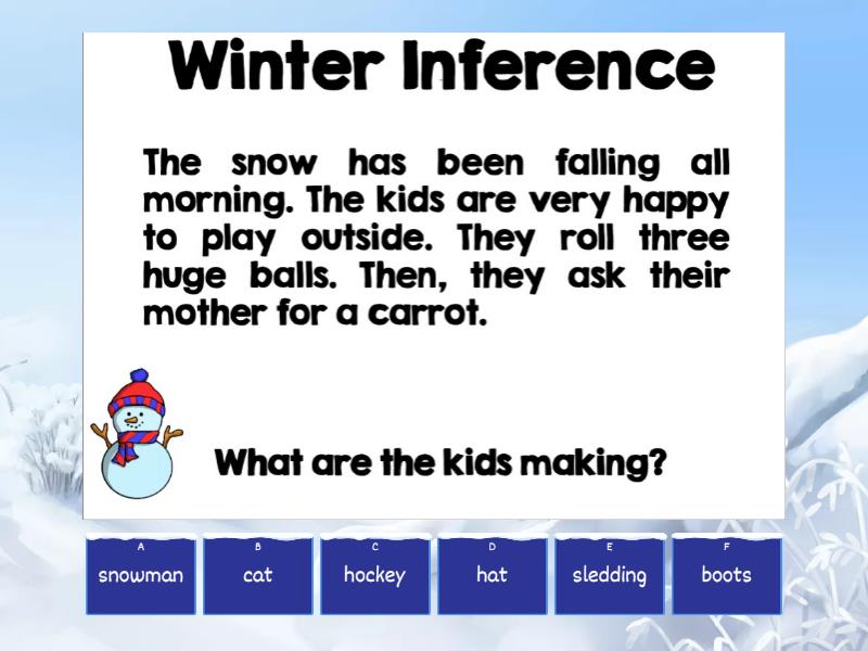 Winter Inferencing - Quiz