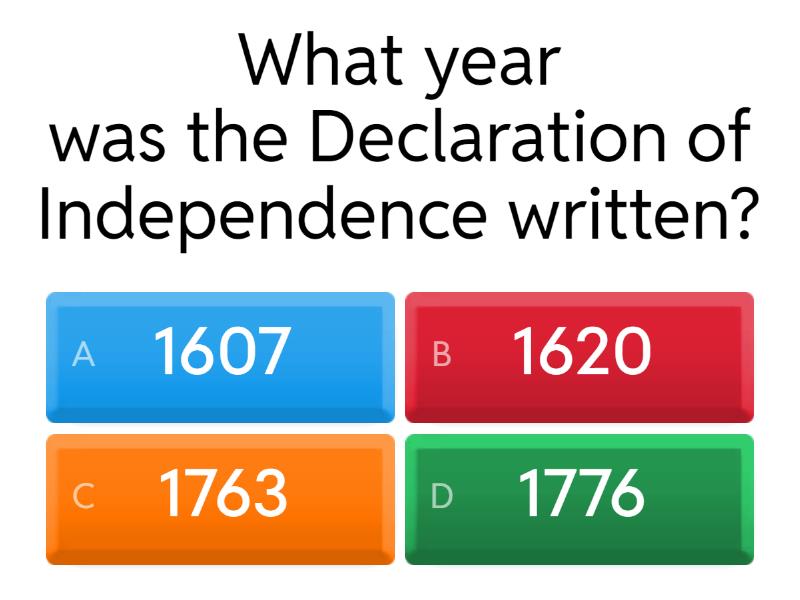 Declaration of Independence - Quiz