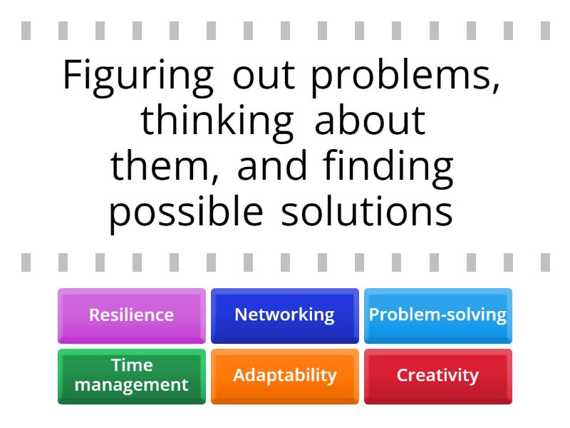 Resourcefulness Skills - A2 - Find the match