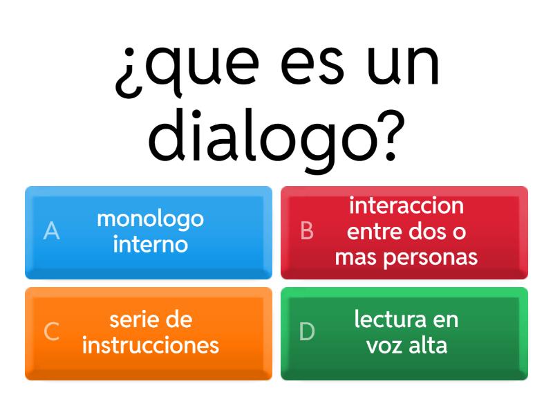 el dialogo y sus caracteristicas - Cuestionario