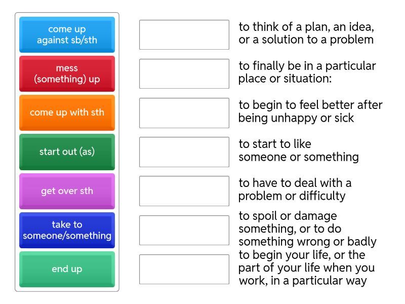 GOld Experience B2 + Unit 1 Phrasal verbs - Associação