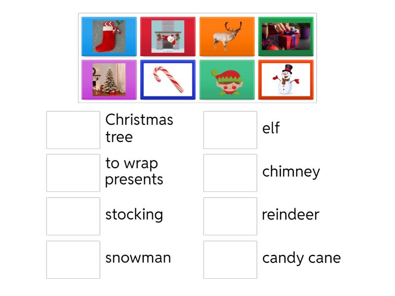 Christmas Vocabulary - Match up