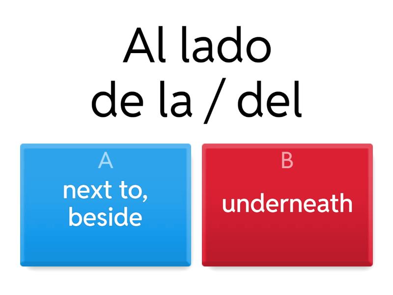 To indicate Location Chapter 2B Autentico - Quiz