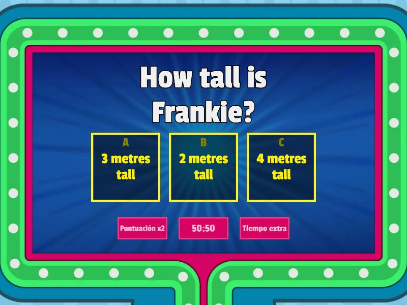 Frankenstein Chapter 3 - Gameshow quiz