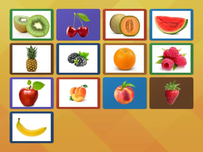 Cartes des fruits - Flip tiles