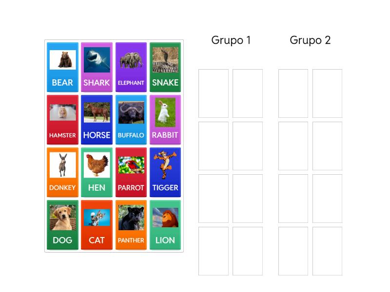 ANIMALS - Group sort