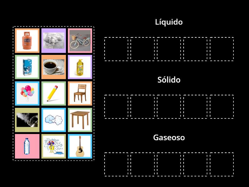 Clasificación de objetos según sus propiedades - Ordenar por grupo