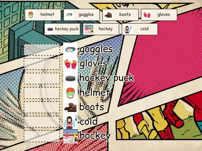 Winter Sports Vocabulary (1-7) - Match up