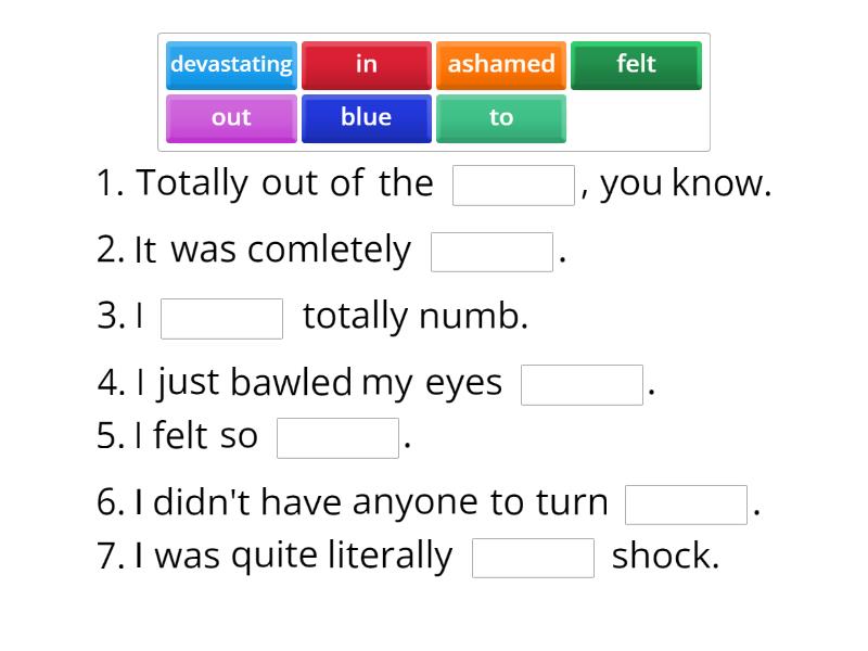 RM B2 1B words - Complete the sentence