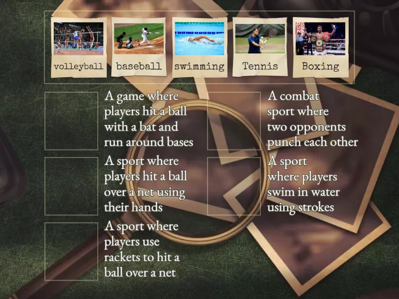 Definition of sports - Match up