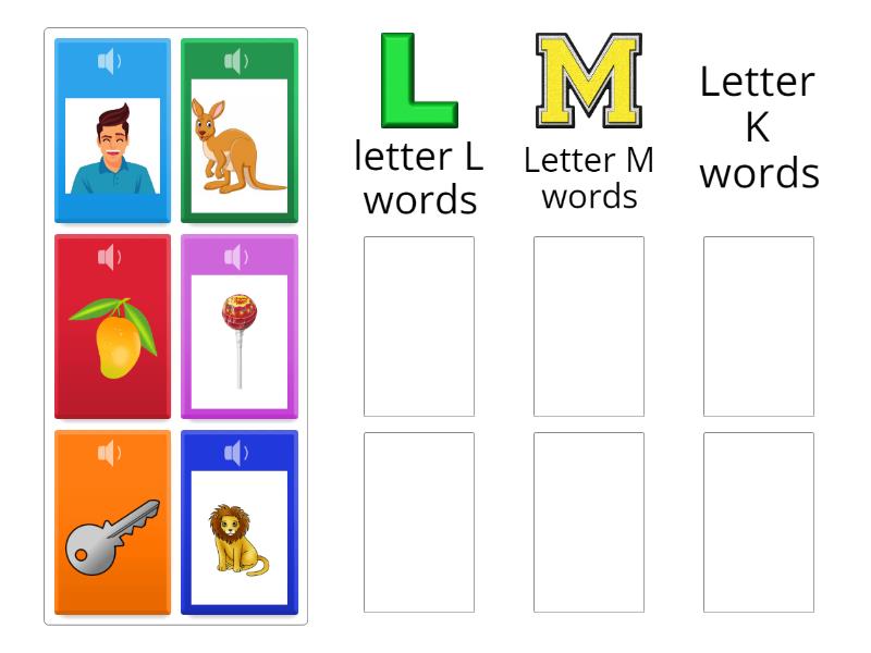 K, L , M - Group sort