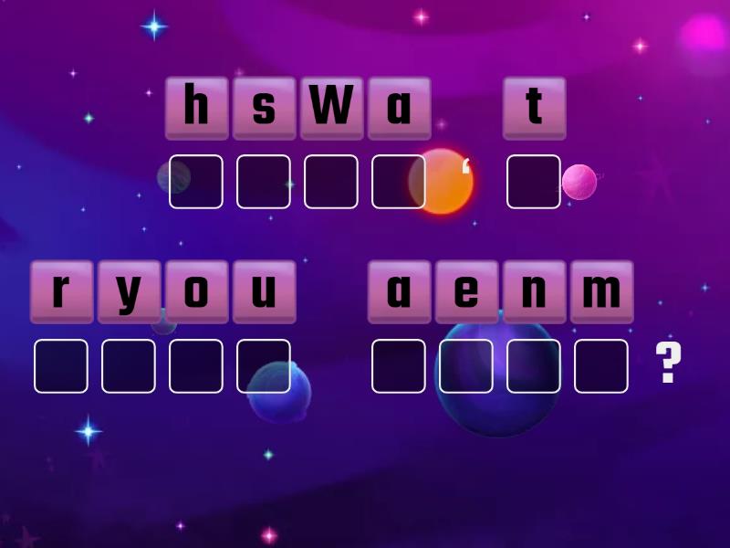 FF1 unit 1 - Anagram