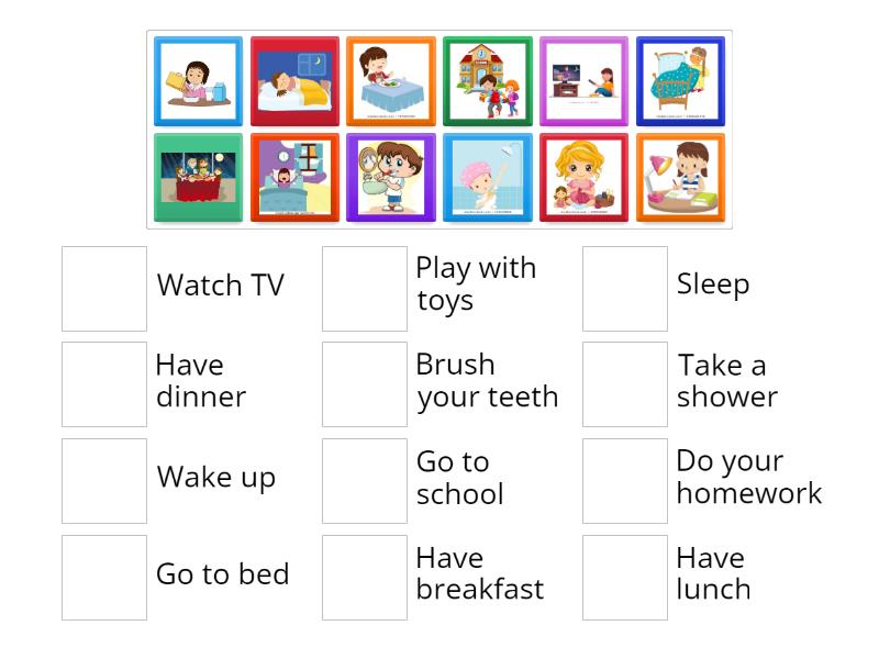 Daily Routines - Match up