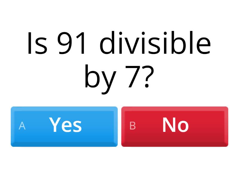 Divisibility Rules Quiz