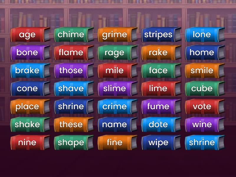 Magic e reading game - Flip tiles