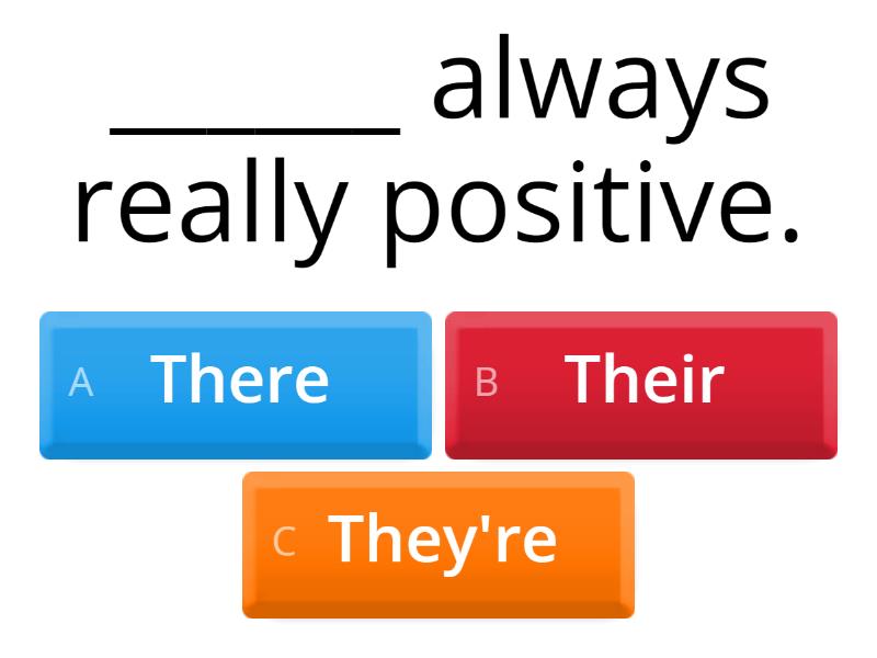 LIfTT Homophone - there, their, they're - Quiz