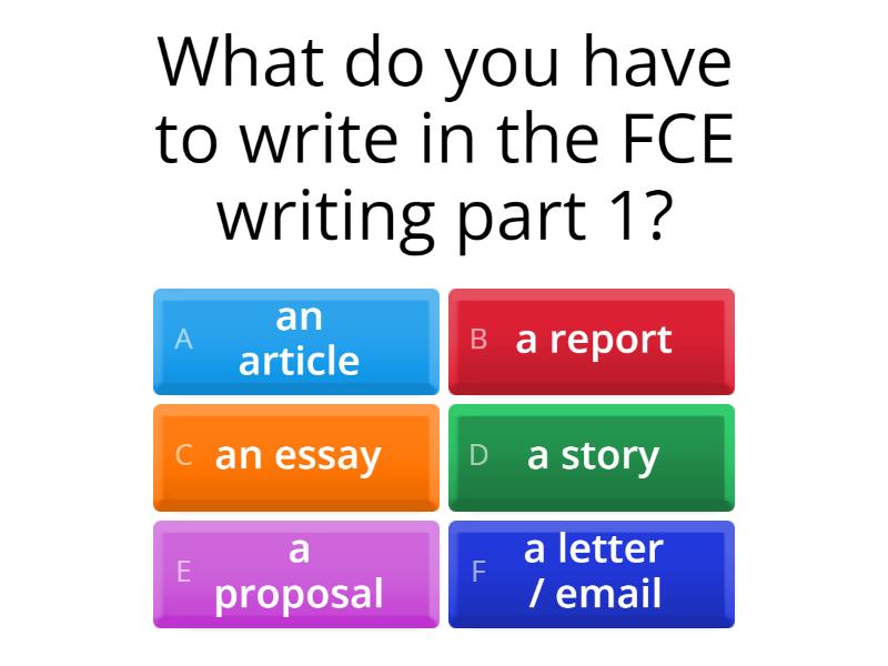 B2 (FCE) Writing Part 1 - Essay - Quiz