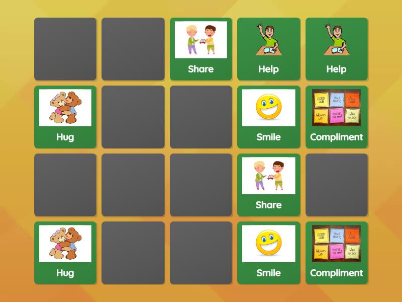 Kindness Day Memory Game - Combine os pares