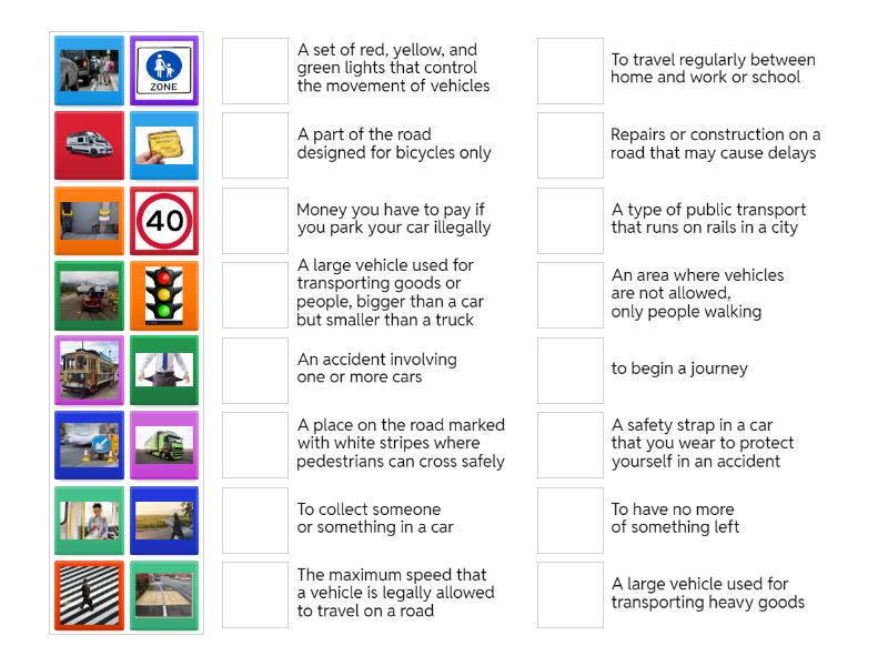 EF Intermediate 3A Transport - Match up