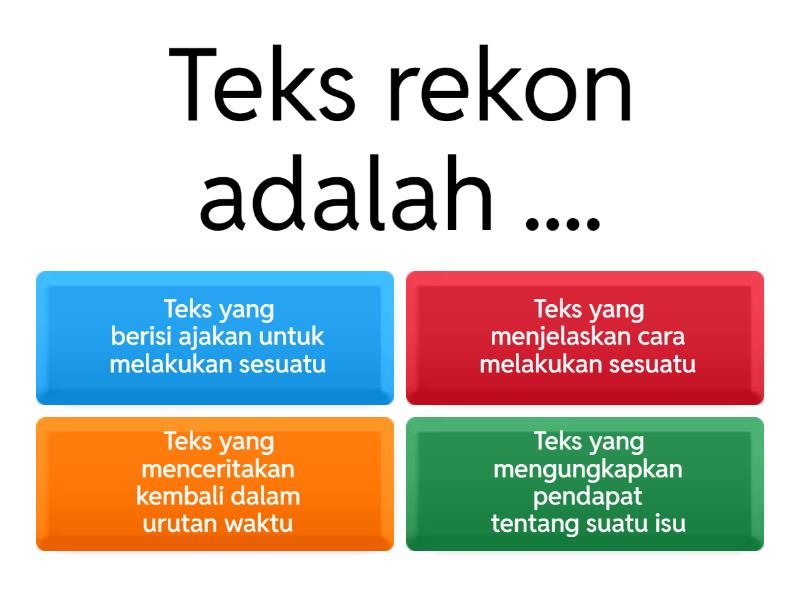 TEKS REKON - Quiz