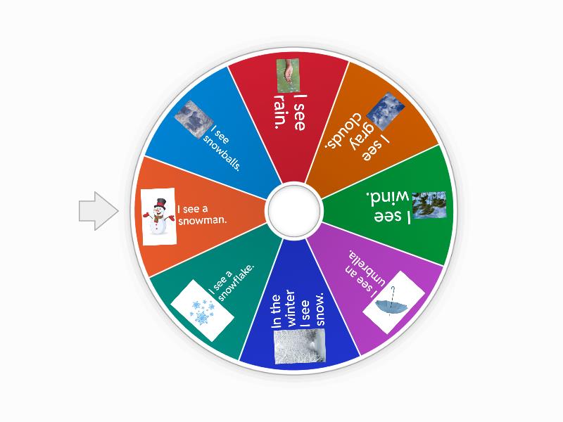 Winter- "I see" sentences - Spin the wheel