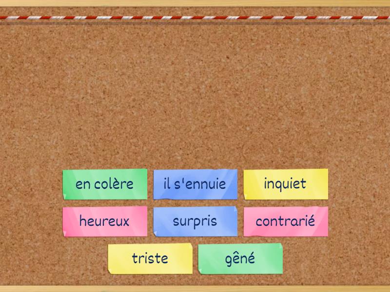 Les émotions - Alain Le Lait - Find the match