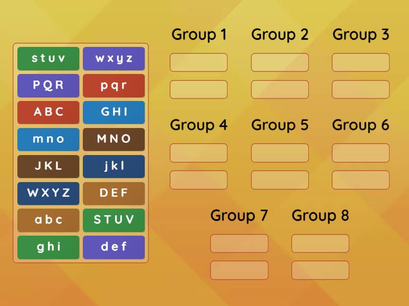 Alphabetical - Group sort