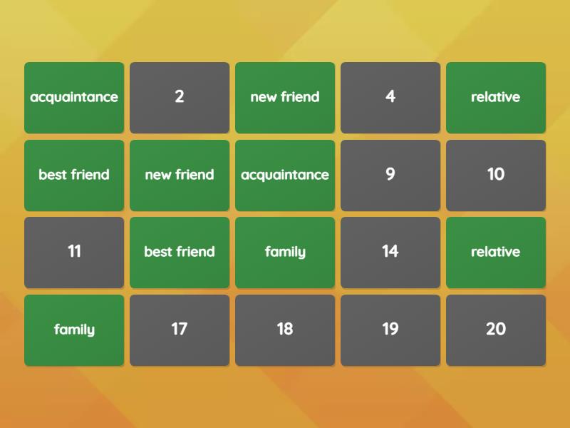 M2: Introducing to Others - Matching pairs