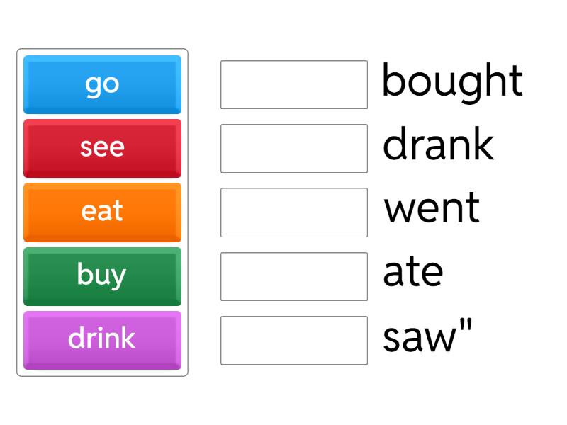 Verb Tenses Match - Match up