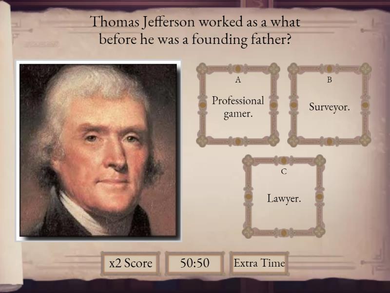 Thomas Jefferson - Gameshow quiz
