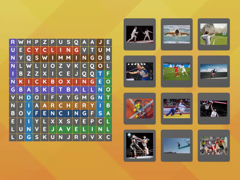 Olympic Sports 2024 - Wordsearch