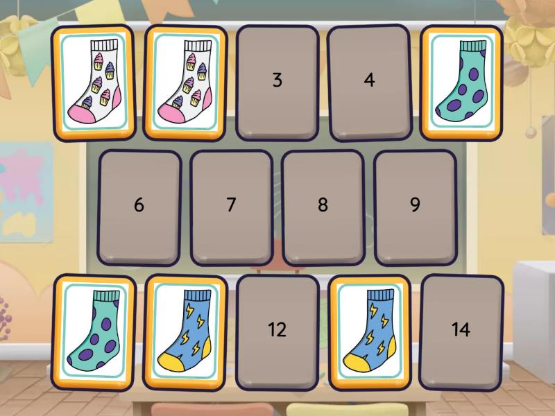 Sock match game - Matching pairs