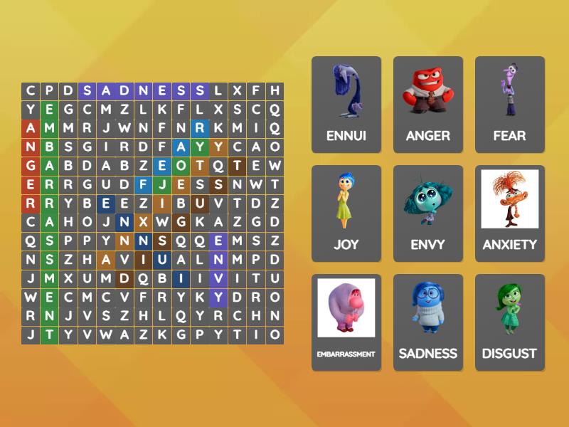 Inside Out 2 - Wordsearch