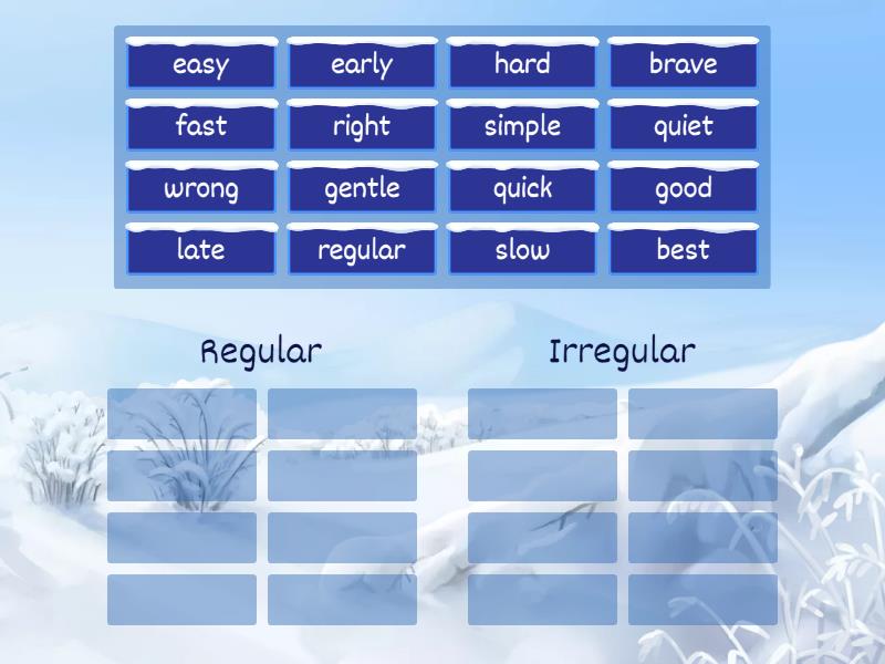 Regular vs Irregular Adverbs - Group sort