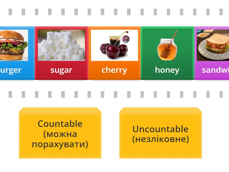 countable uncountable - Speed sorting