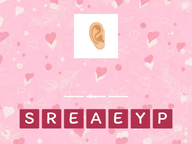 Body Parts - Spell the word