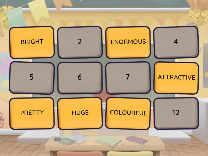 ADJECTIVE SYNONYMS - Matching pairs