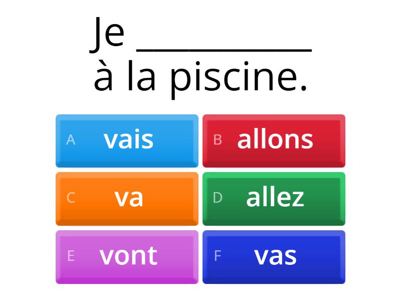Aller and definite articles - Quiz