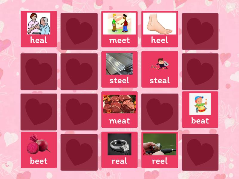 UFLI 85 EE EA Homophones - Matching pairs