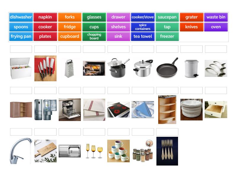 Kitchen Vocabulary - Match up