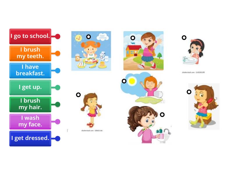 TA 4: Unit 2: Time and Daily routine - Labelled diagram
